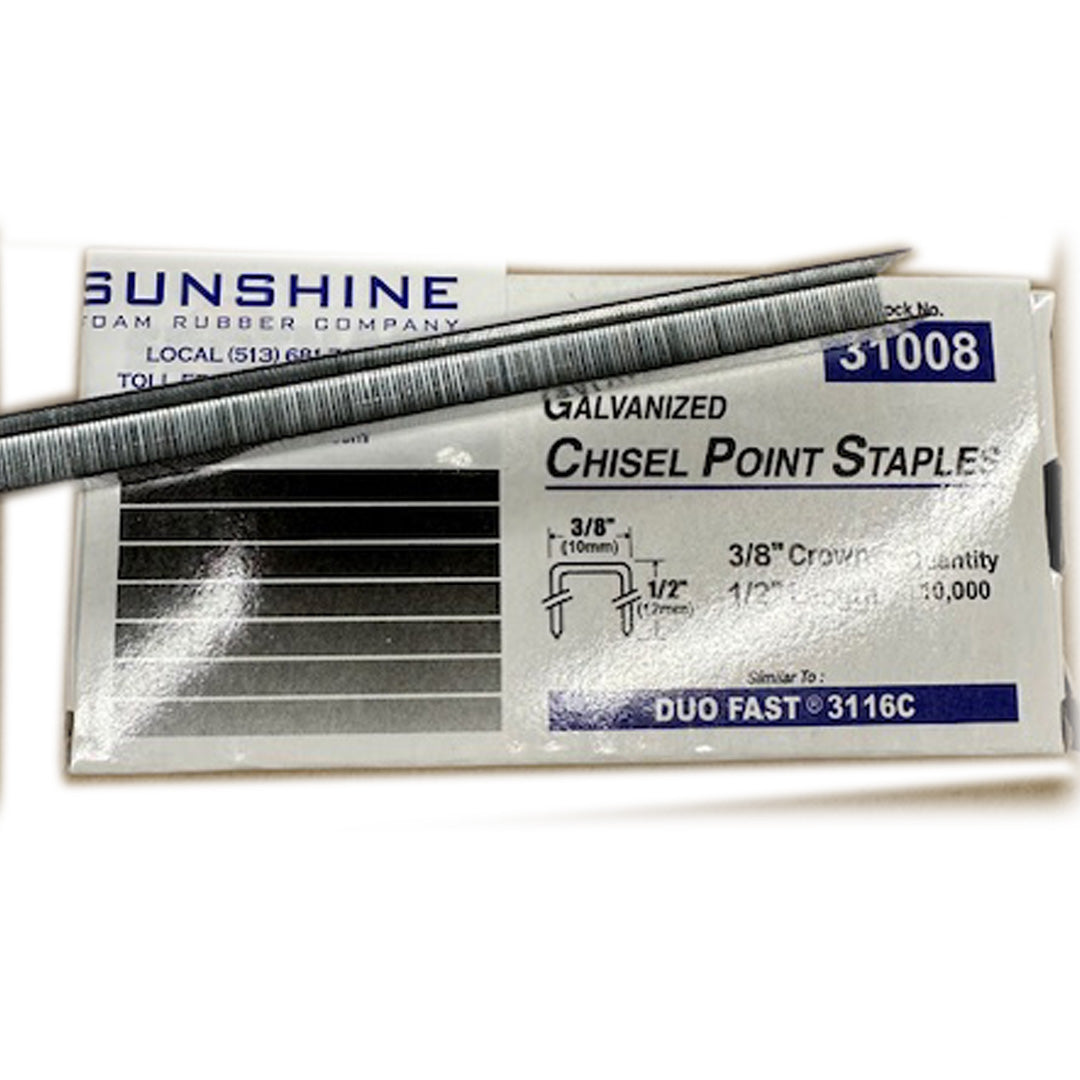 DUO-FAST STAPLES-3100 SERIES 3/8" CROWN 22 GAUGE (10,000 BOX) – Major Foam